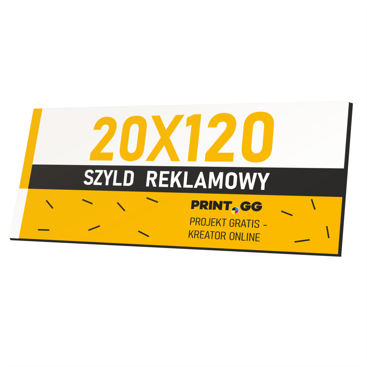 Szyld reklamowy 120×20/20×120 – Print.gg